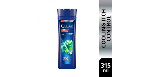 Clear Men Shampoo Cooling Itch Control 315ml - Relieves Itchiness and ...