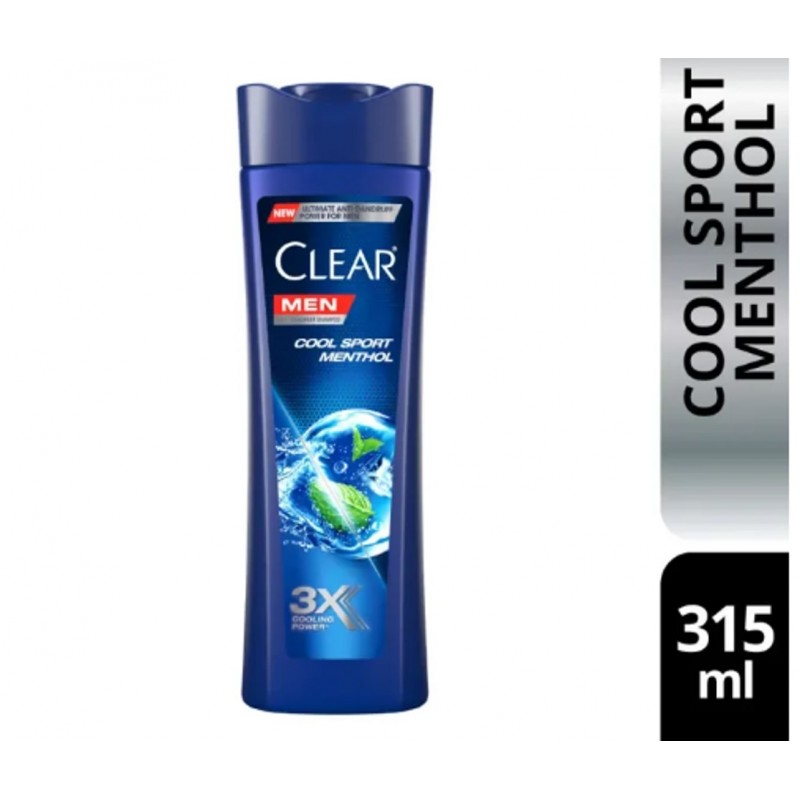 Clear Men Shampoo Cool Sport Menthol Anti Dandruff 315ml - Cool and ...
