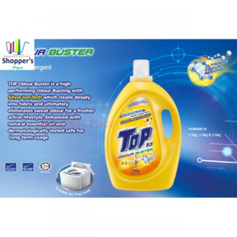 Top Liquid Laundry Detergent - Odour Buster 3.6kg x 4 - Carton Sales
