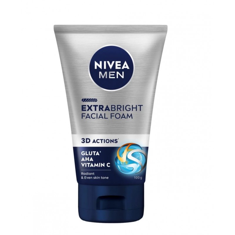 Nivea Extra Bright Facial Foam 100g | Radiance Boosting Face Wash